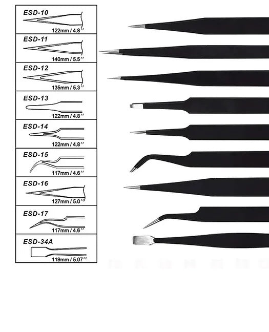Icky Sticky 9 PIECE PRECISION TWEEZER SET W/BAG – VIP Hobbies